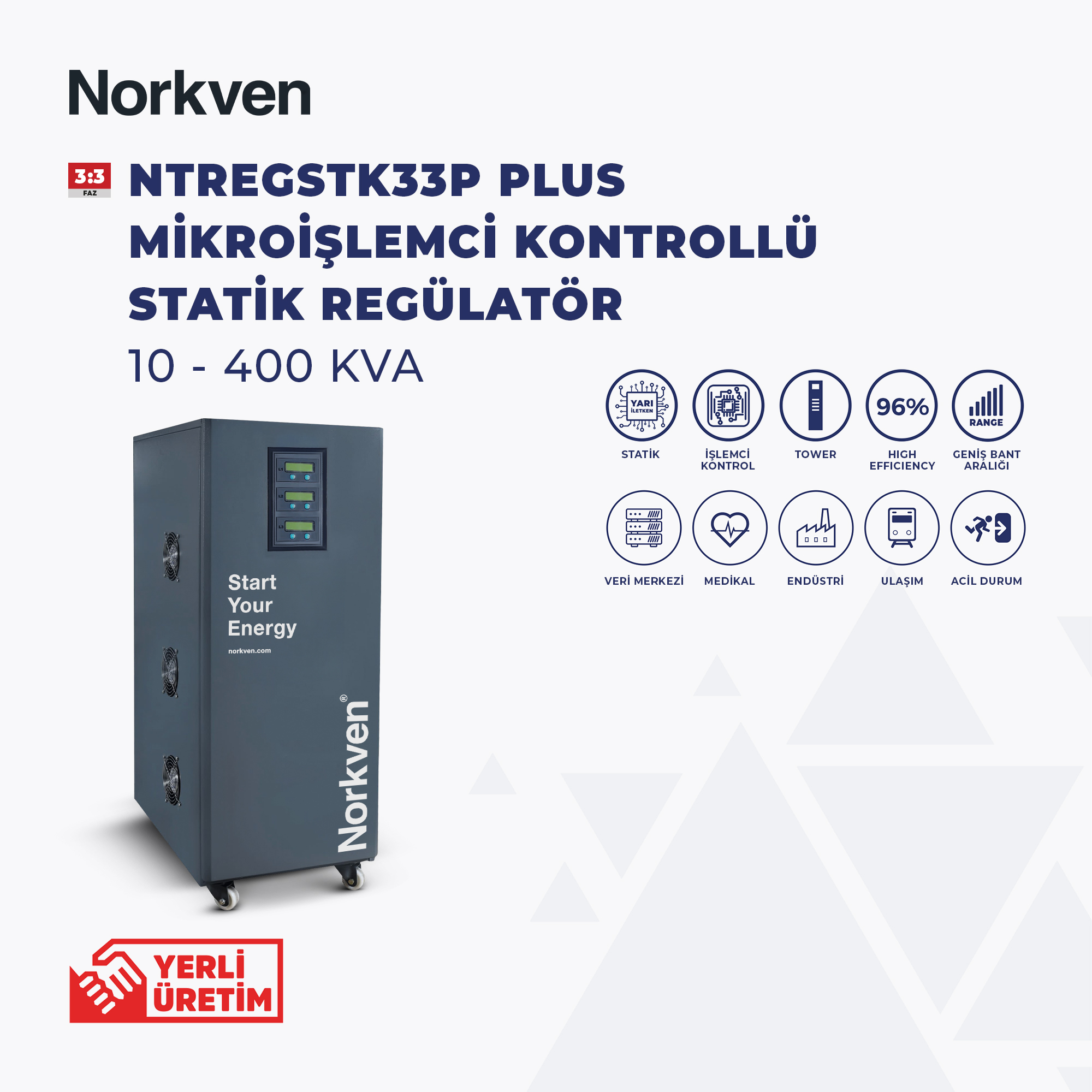 10 - 400 kVA Statik Voltaj Regülatörü | Fiyat Al | Norkven