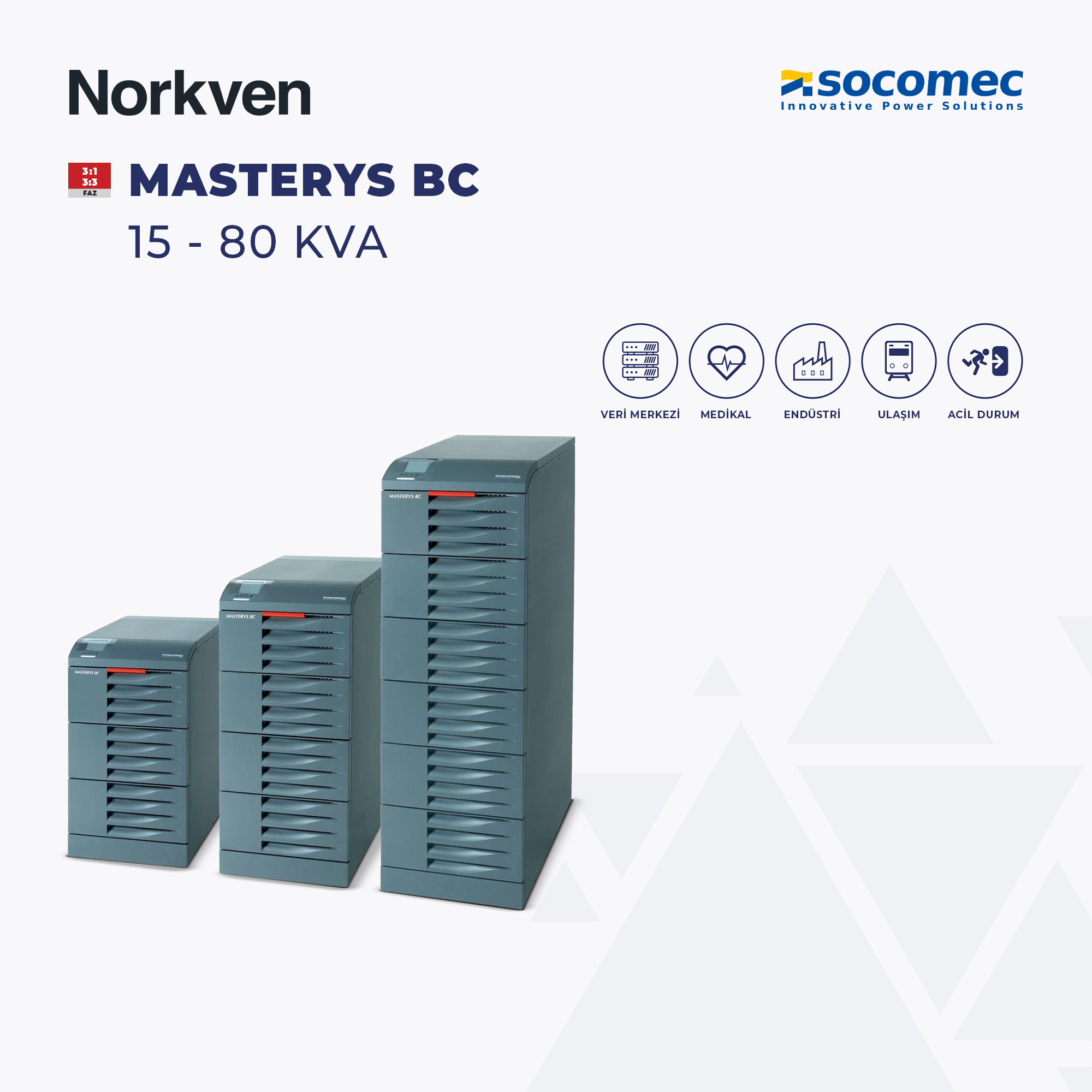 SOCOMEC MASTERYS BC 15-80 kVA UPS - Norkven